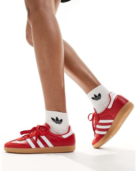 adidas Originals Sports Shoes Gazelle Indoor in Red | Lyst UK