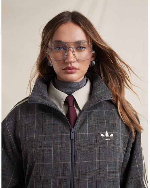 adidas Originals x ASOS Oversized Track Jacket in Grey | Lyst UK