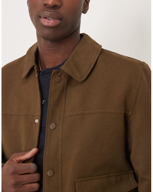 ASOS Cropped Harrington Jacket in Gray for Men | Lyst