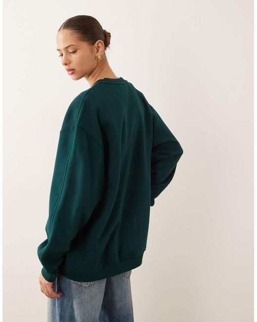 adidas Originals Essentials Sweatshirt in Green | Lyst UK