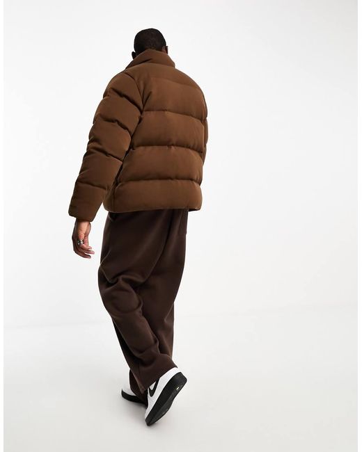 Nike Tech Fleece Puffer Jacket in Brown for Men | Lyst UK
