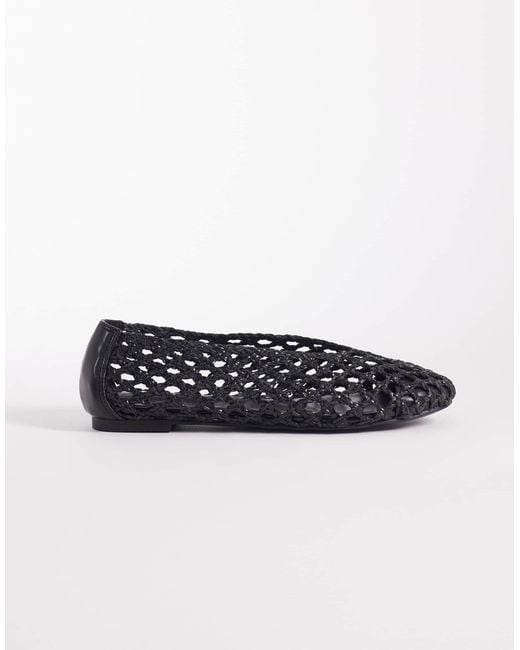 Public Desire Rhodes Woven Ballet Flats in White | Lyst