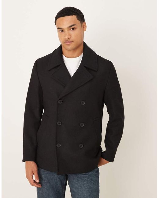 Mango Short Tailored Coat in Black for Men | Lyst UK