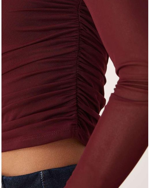 New Look Asymetric Shoulder Long Sleeve Top in Red | Lyst UK