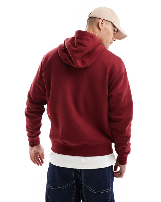 Nike Rose Swoosh Logo Hoodie in Red for Men | Lyst