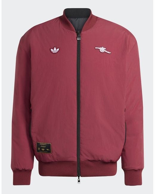 adidas Originals Arsenal Terrace Icons Jacket in Red for Men | Lyst UK