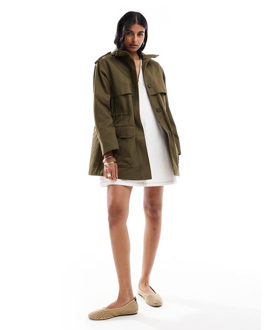 ASOS Formal Four Pocket Parka in Green | Lyst