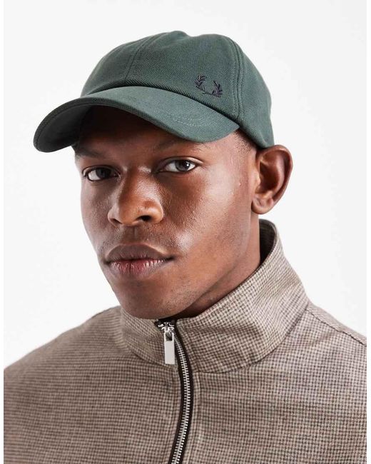 Fred Perry Pique Classic Cap in Grey for Men | Lyst UK