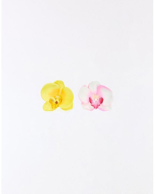 Bershka Flower Clip Pack in Metallic | Lyst UK