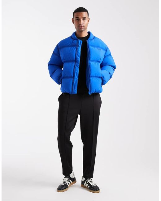HUGO Braden Relaxed Fit Chunky Puffer in Blue for Men | Lyst UK