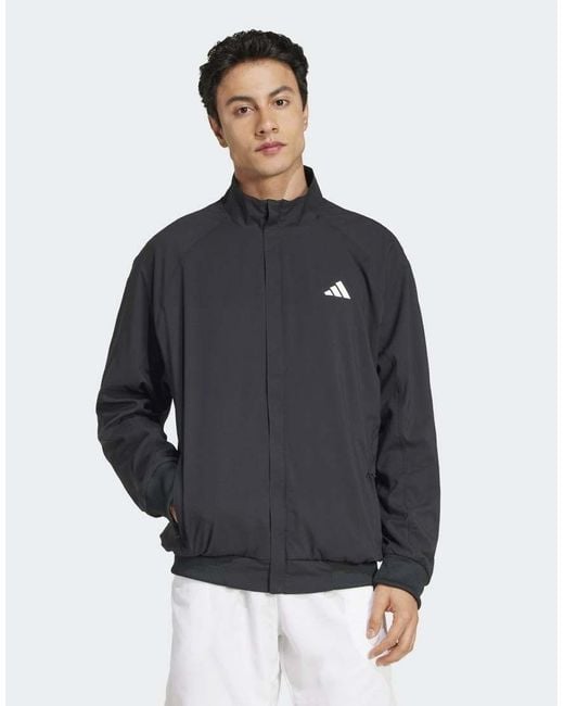 adidas Originals Tennis Walk-On Jacket in Grey for Men | Lyst UK