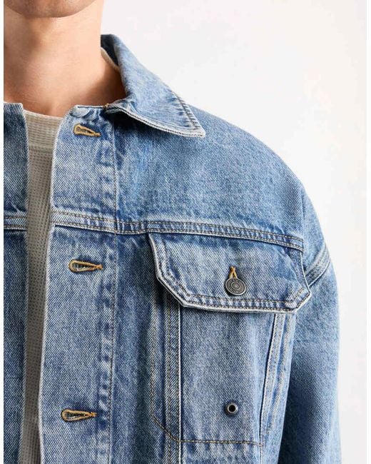 Avirex Avx Edwards Long Sleeve Denim Jacket in Blue for Men | Lyst UK