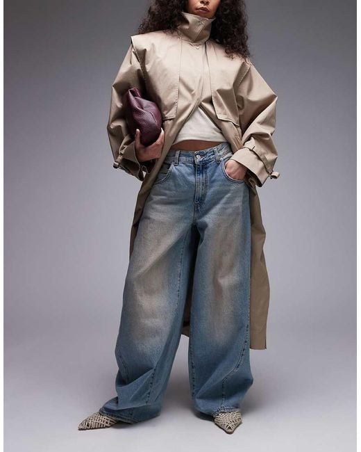 Levi's Super baggy Barrel Jeans in Grey | Lyst UK