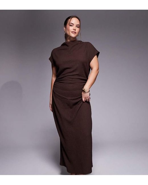 ASOS Asos Design Curve Dropped Sleeve Maxi Dress in Purple | Lyst UK