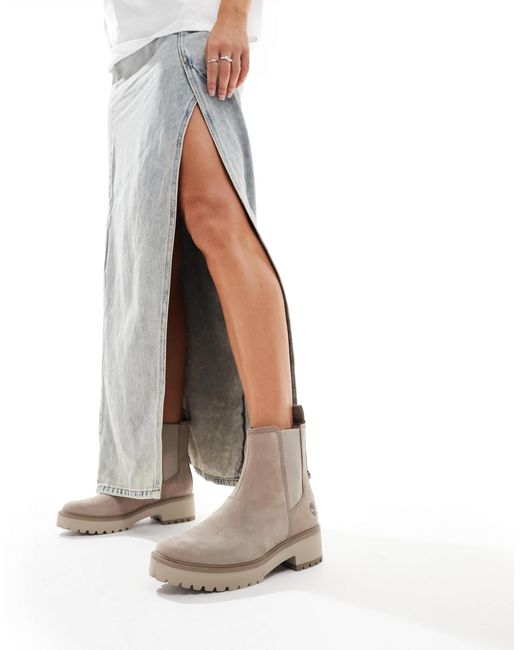 Timberland Carnaby Cool Mid Chelsea Boot in White | Lyst