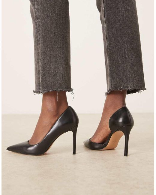 Mango Classic Pointed Heels in Natural | Lyst UK