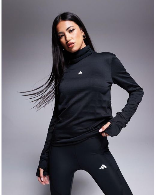 adidas Originals Adidas Training Tech-fit Cold Ready High Neck Top in ...