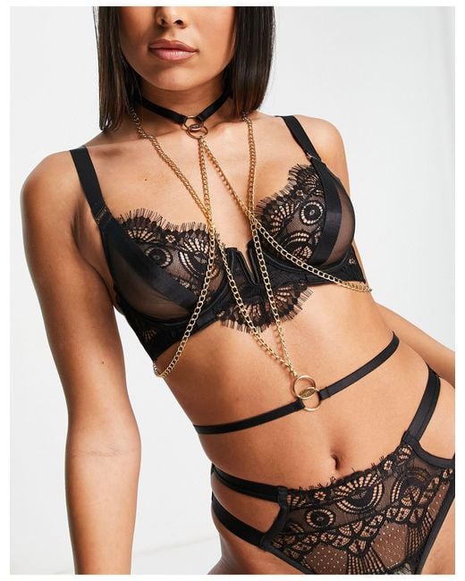 Bluebella Theodora Strappy Chain Body Harness In Gold Metallic Lyst