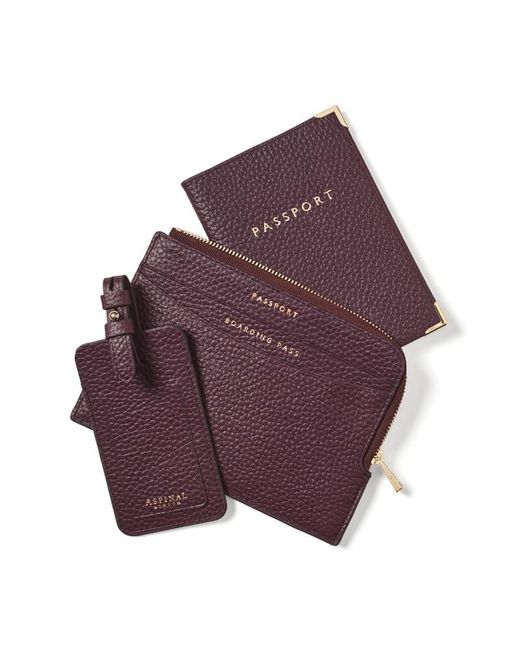 Aspinal of London Zipped Travel Collection in Purple | Lyst UK