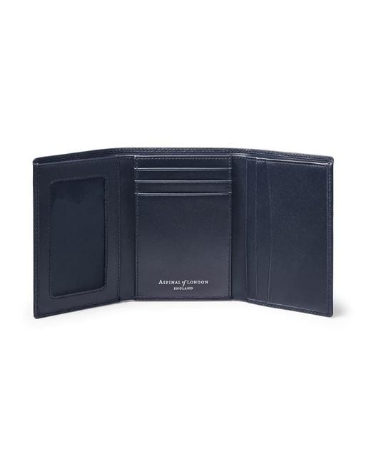 Aspinal of London Trifold Wallet in Blue for Men | Lyst