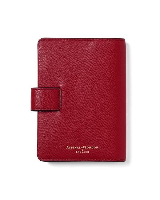 Aspinal of London Duo Passport Cover in Red | Lyst