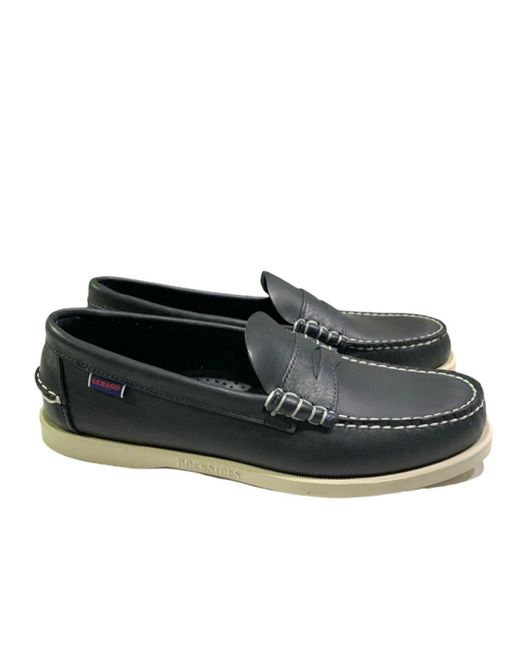Sebago Mocassino in Blue (Black) for Men | Lyst