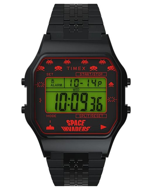 TIMEX ARCHIVE Synthetic T80 X Space Invaders 34mm Bracelet Watch ...
