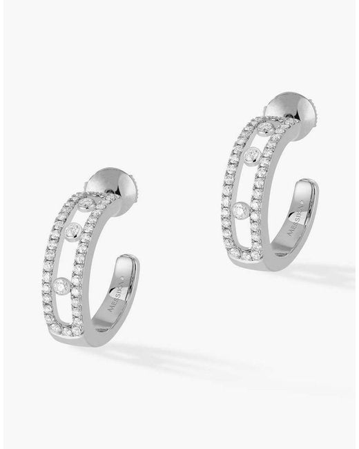 Messika Move Pave Diamond Hoop Earrings in Silver (Metallic) - Lyst Messika Move Pave Diamond Hoop Earrings in Silver (Metallic) - Lyst
