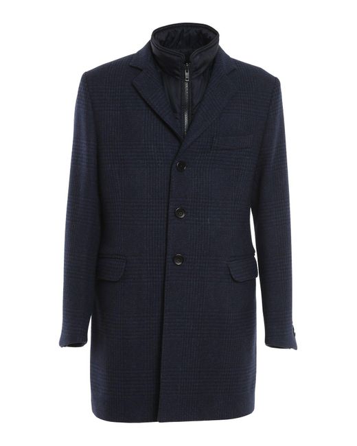 Fay Blue Wool Coat for Men | Lyst Fay Blue Wool Coat for Men | Lyst