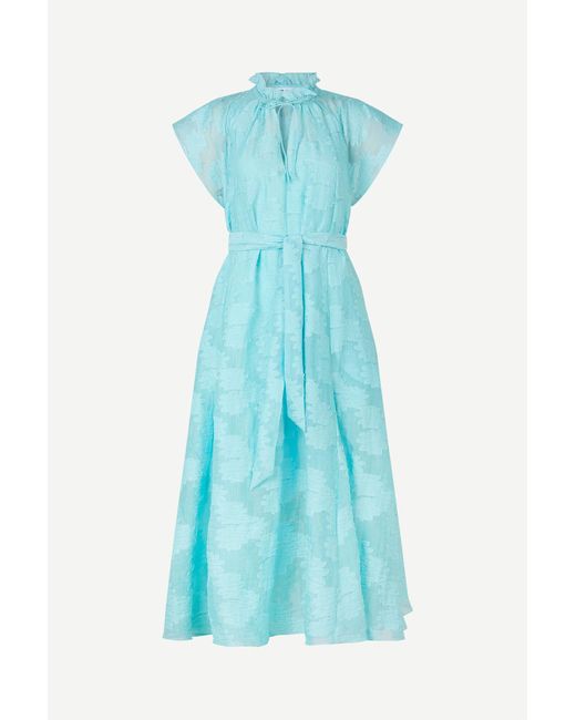 Samsøe & Samsøe Synthetic Karookh Long Dress Iced Aqua in Blue | Lyst