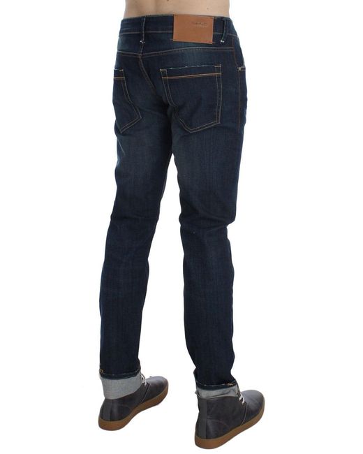 Acht Wash Cotton Stretch Slim Skinny Fit Jeans in Blue for Men | Lyst