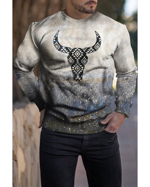 Azura Exchange Buffalo Tie-dye Print Sweatshirt in Gray | Lyst