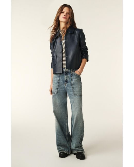 Ba&sh Jacket Milos in Blue | Lyst