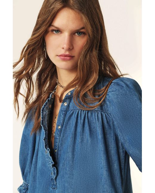 Ba&sh Dress Liconi in Blue | Lyst