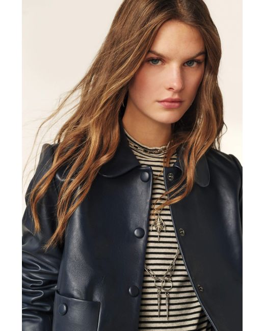 Ba&sh Jacket Milos in Blue | Lyst