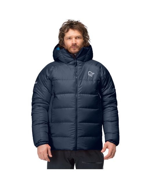 Norrøna Trollveggen Down850 Hooded Jacket in Indigo Night (Blue) for ...