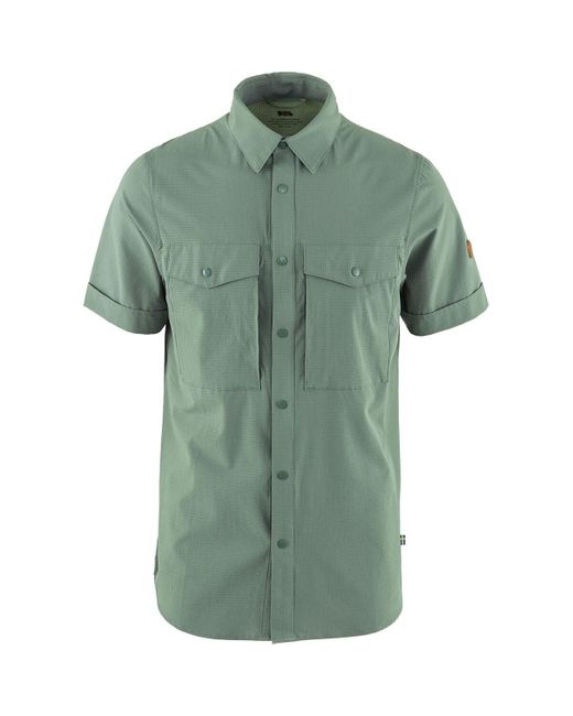 Fjallraven Abisko Trekking Short Sleeve Shirt In Green For Men Lyst
