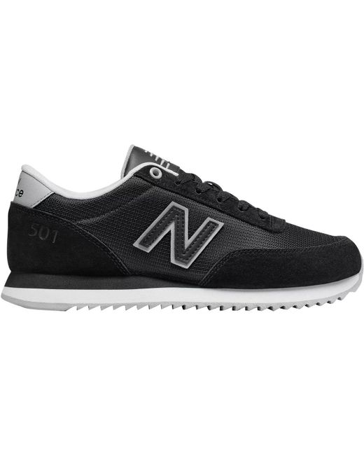 New Balance Suede 501 Ripple Sole Shoe in Black/White (Black) for Men ...