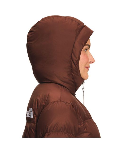 The North Face Nuptse Belted Long Parka in Brown | Lyst The North Face Nuptse Belted Long Parka in Brown | Lyst