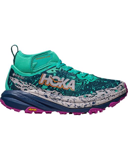 Hoka One One Speedgoat 6 Mid Gtx Trail Running Shoe in Blue | Lyst