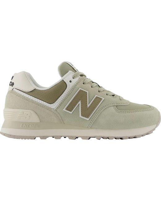 New Balance 574 Suede/Textile Shoe in Gray | Lyst