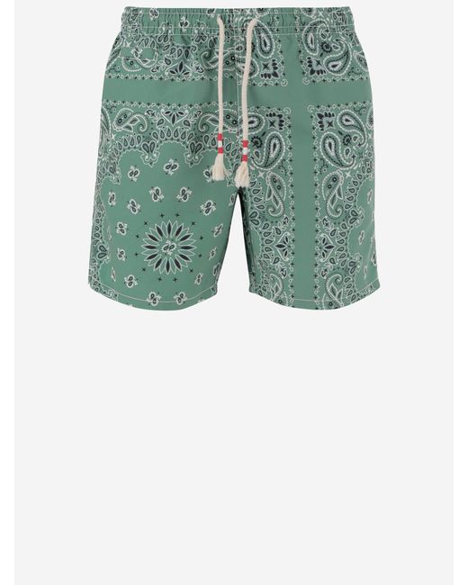 Mc2 Saint Barth Nylon Swimsuit With Bandana Pattern in Green for Men ...