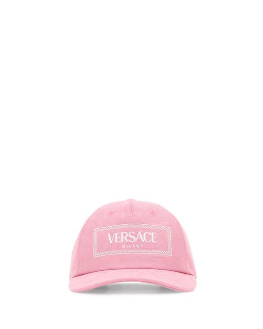 Versace Cotton Baseball Cap in Pink | Lyst UK