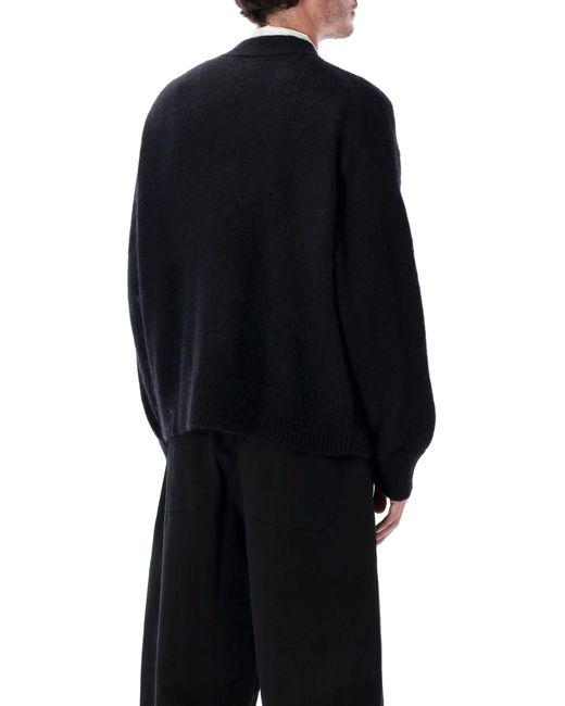 Studio Nicholson Trey Superkid Mohair Cardigan in Black for Men | Lyst UK