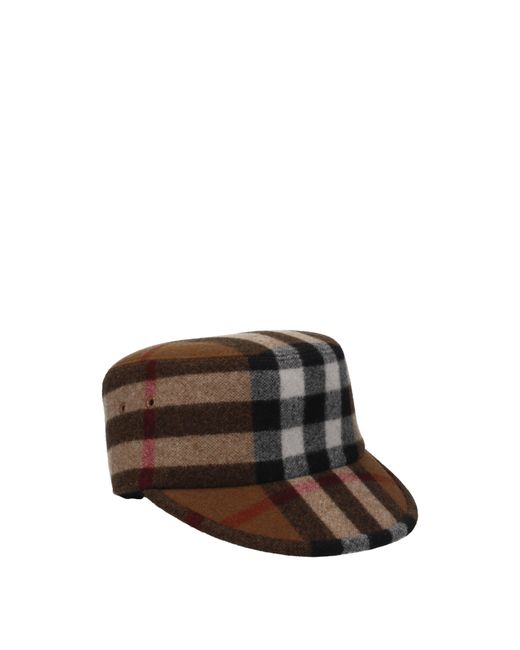Burberry Brown Wool Hat for Men | Lyst UK