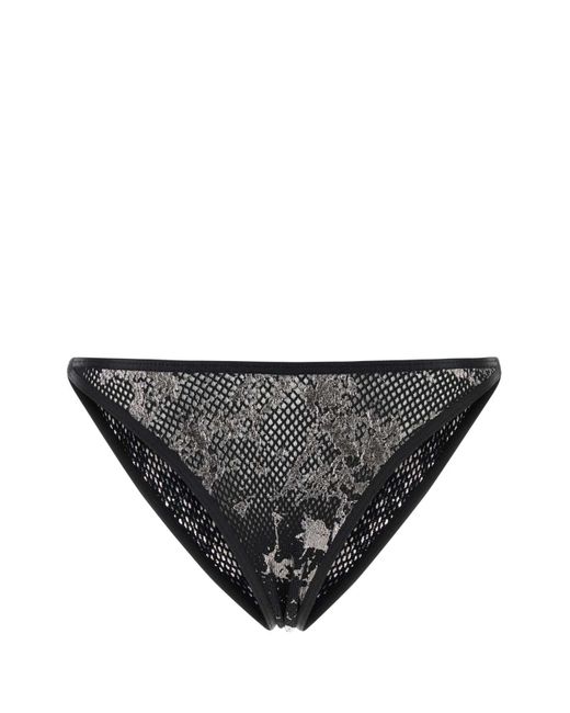 DIESEL Two Tone Mesh X Savage X Fenty Fishnet String Brief in Grey for ...