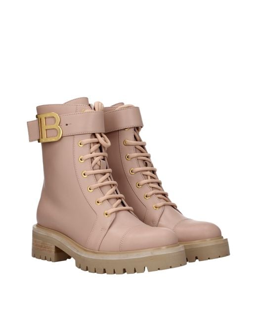 Balmain Boots Leather in Brown for Men | Lyst