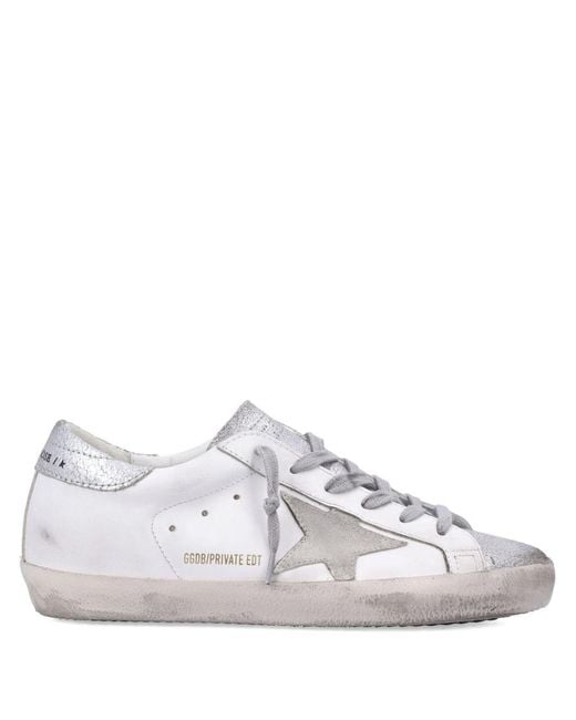 Golden Goose Super Star Leather Sneakers in White | Lyst UK