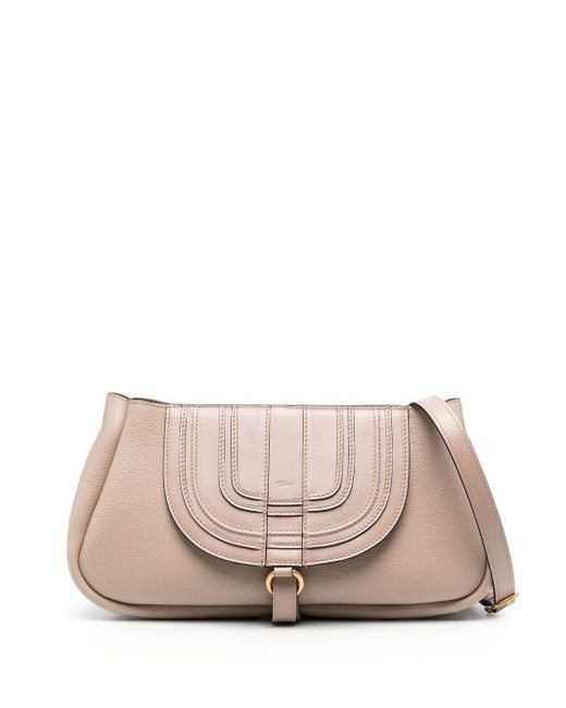 Chloé Marcie Leather Shoulder Bag in Pink | Lyst UK