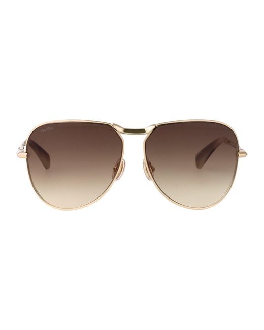 Max Mara Aviator Sunglasses Mm0134 32 F in Brown | Lyst UK